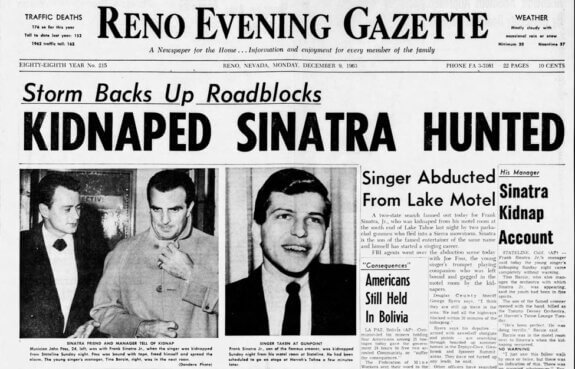 Frank Sinatra Junior Kidnapping Story - Visit Lake Tahoe
