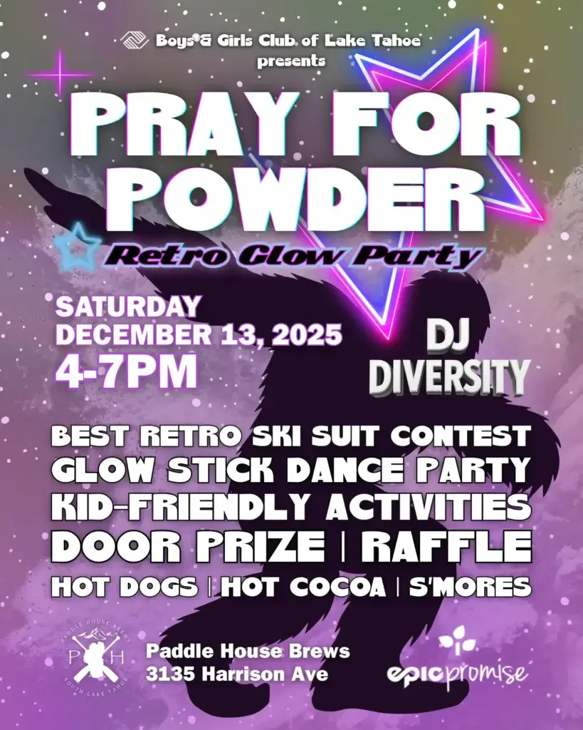 Pray for Powder Retro Glow Party at Paddle House Brews - Visit Lake Tahoe
